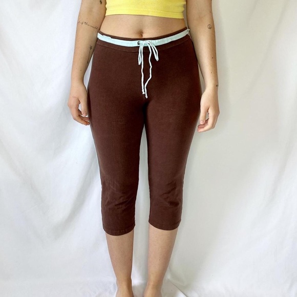 Pants & Jumpsuits | Point Sportswear Brown And Blue Capris | Poshmark